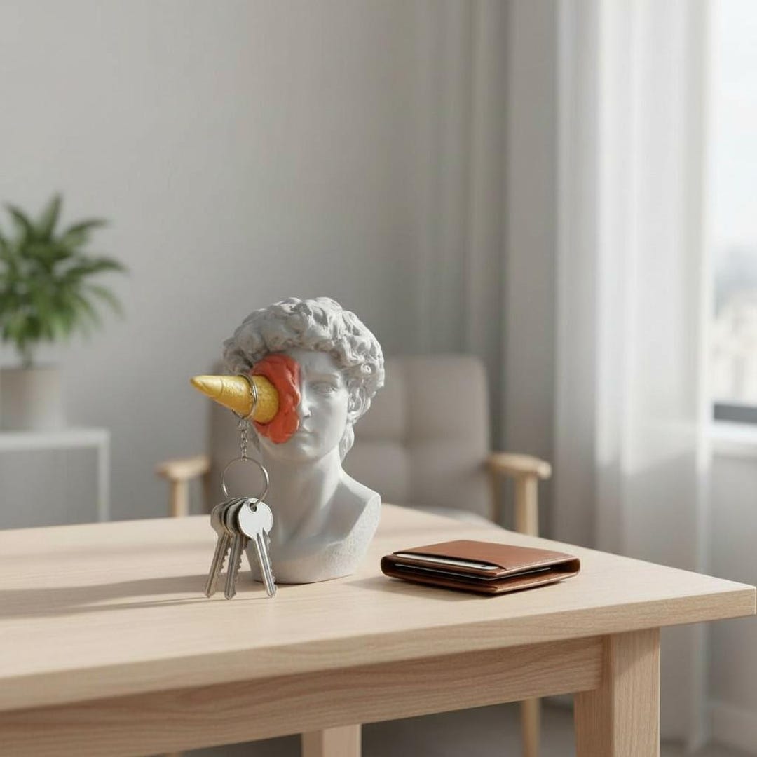 Ice Cream David Bust – Modern Resin Sculpture With Key Holder - Etsy
