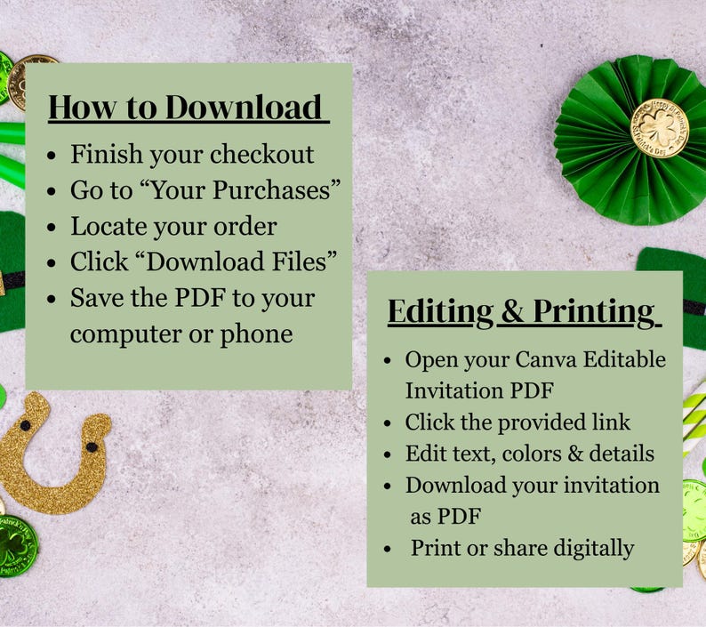 St. Patrick’s Day Party Invitation, Shamrocks Lucky Invite, Gold Coins ...