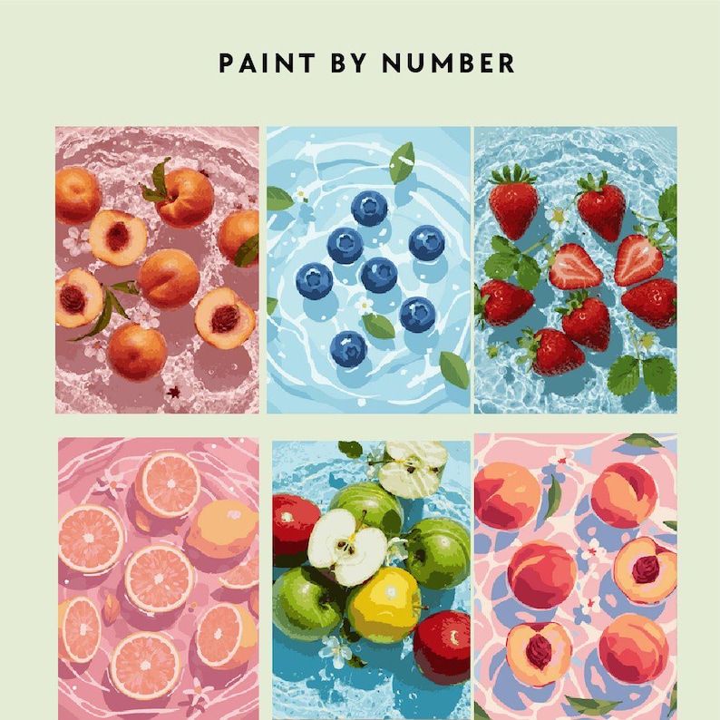 DIY Color by Number | Fruits Color by Number for Adults | Printable ...