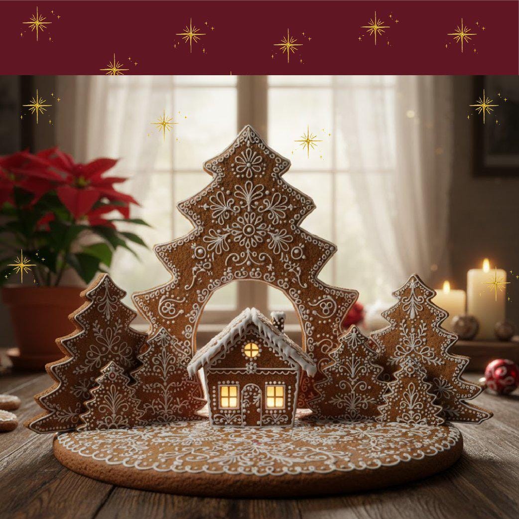 Gingerbread House Template PDF – Printable Gingerbread Pattern With ...