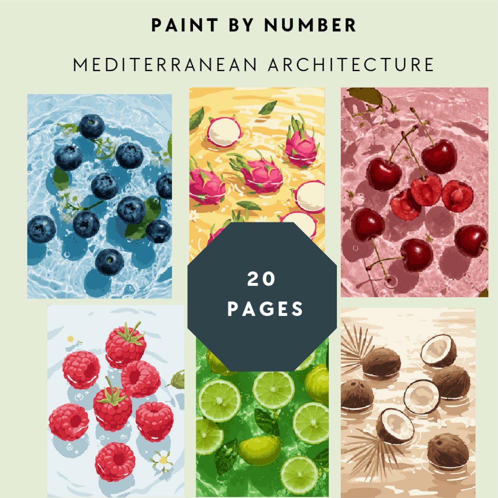 DIY Color by Number | Fruits Color by Number for Adults | Printable ...