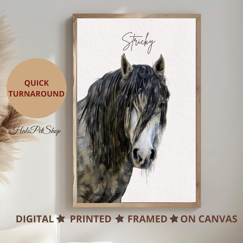 Custom Pet Portrait Poster - Personalized Dog Photo Art Print for Home ...