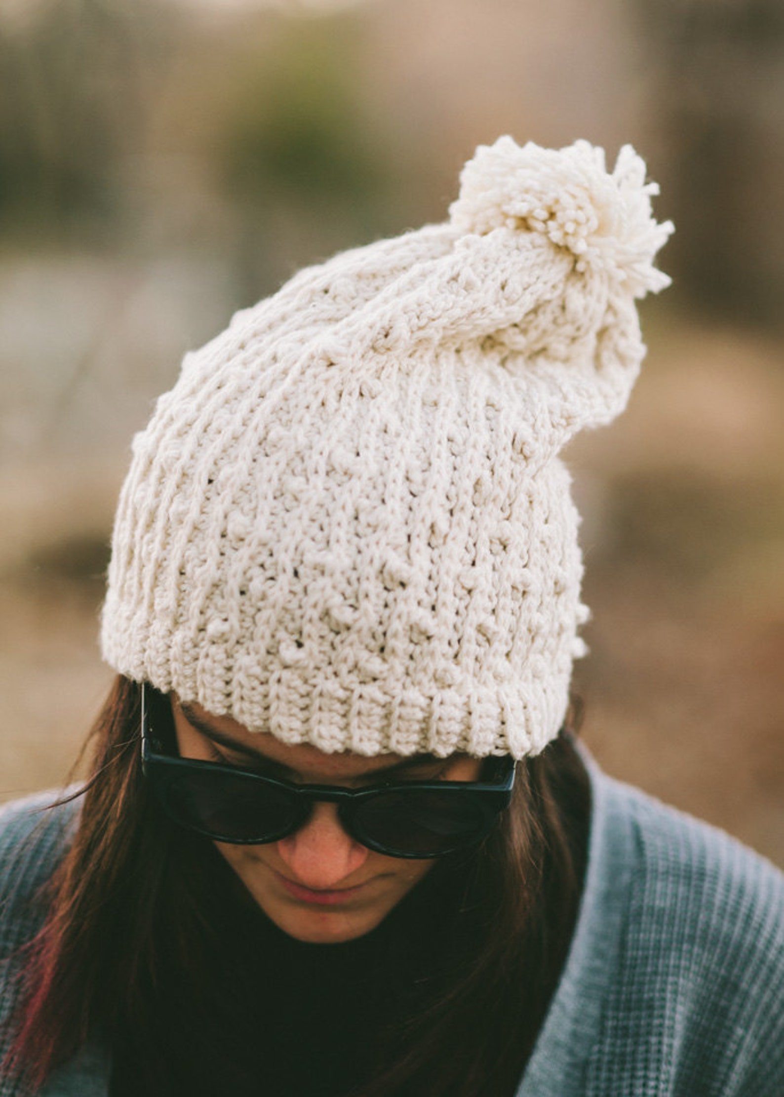 PDF Crochet PATTERN Slouchy Hat Pattern Bobble Hat Pattern - Etsy