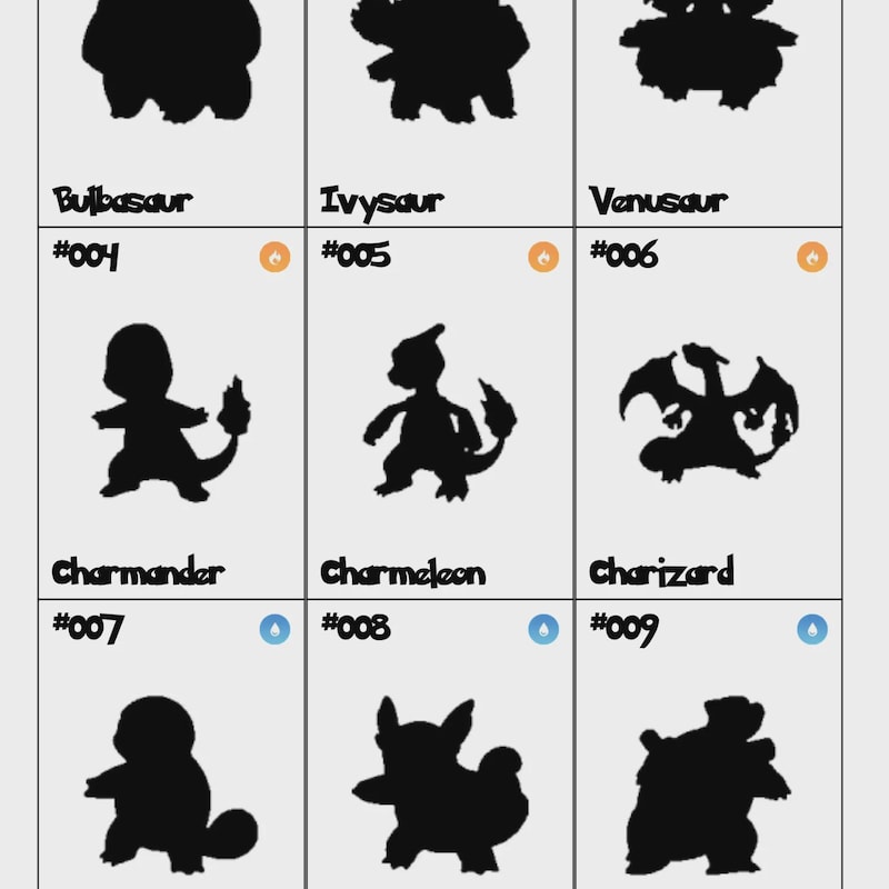 Pokedex Binder Placeholders - Etsy