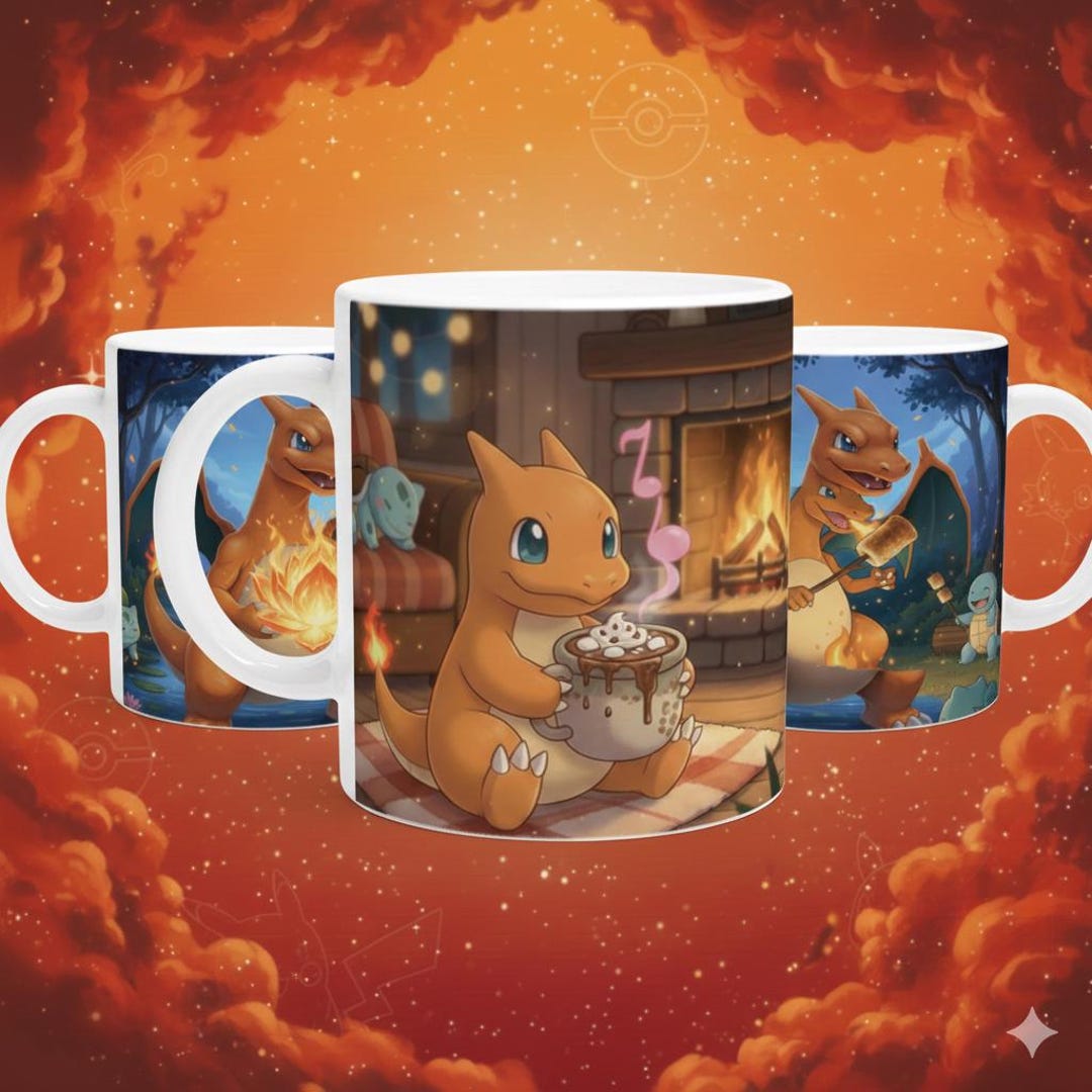Charizard Cozy Mug • Fire Dragon Coffee Cup • Poke Fan Gift Geschenk ...