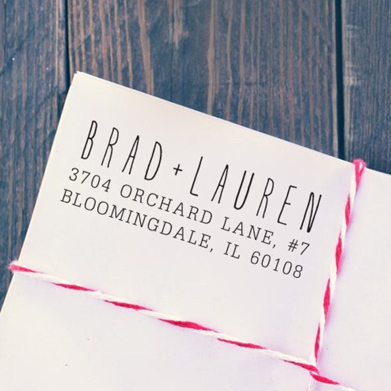 Rustic Address Stamp - Etsy