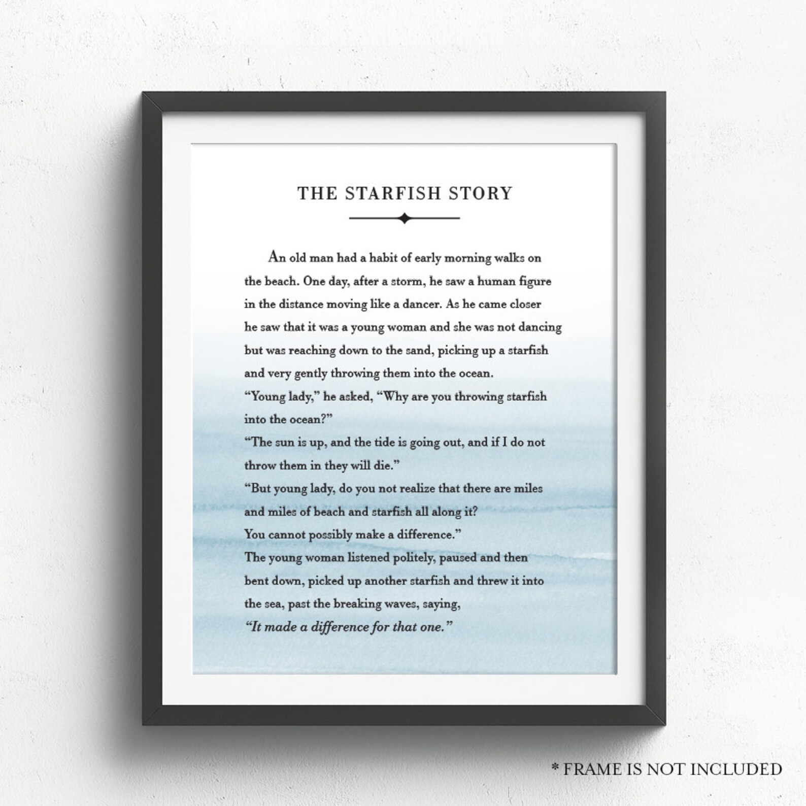 Starfish Story Make a Difference Inspirational Quote - Etsy