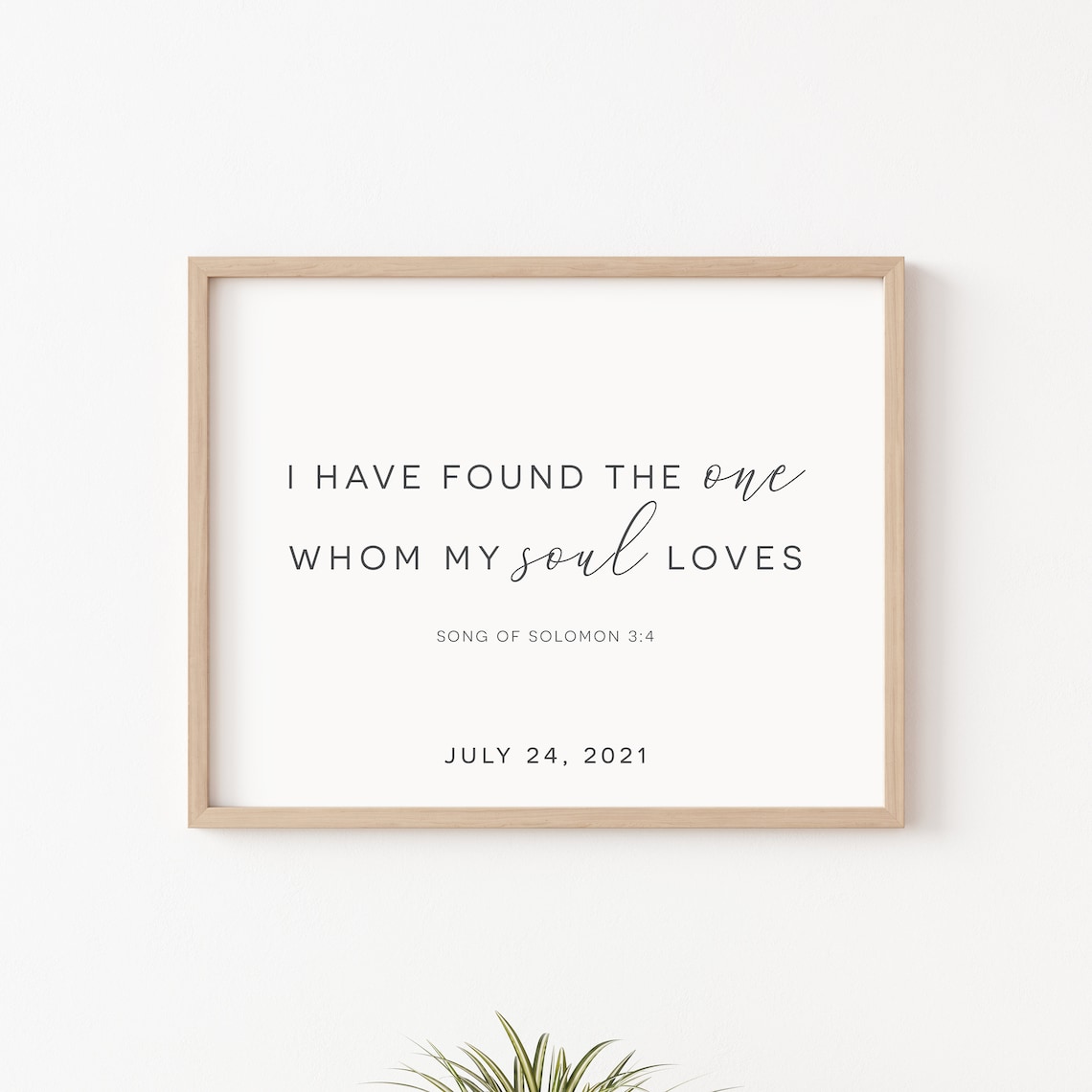 I Have Found the One Whom My Soul Loves Print or Canvas, Song of ...