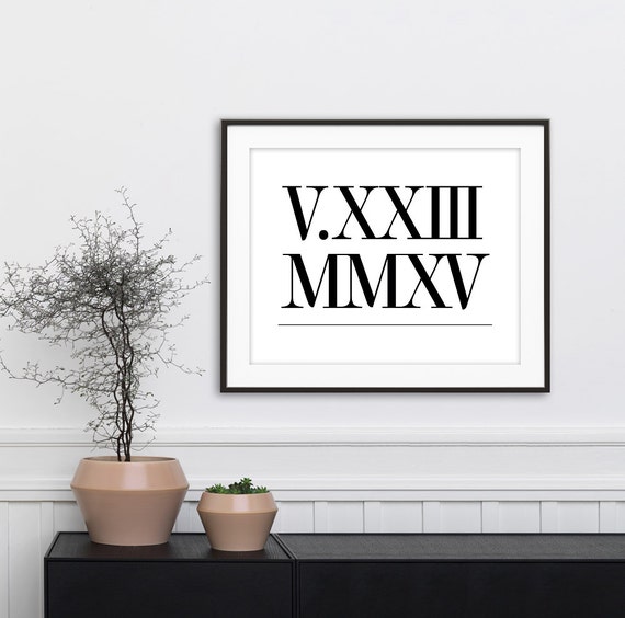 Anniversary Gift Roman Numeral Date Wedding Date Gift for - Etsy