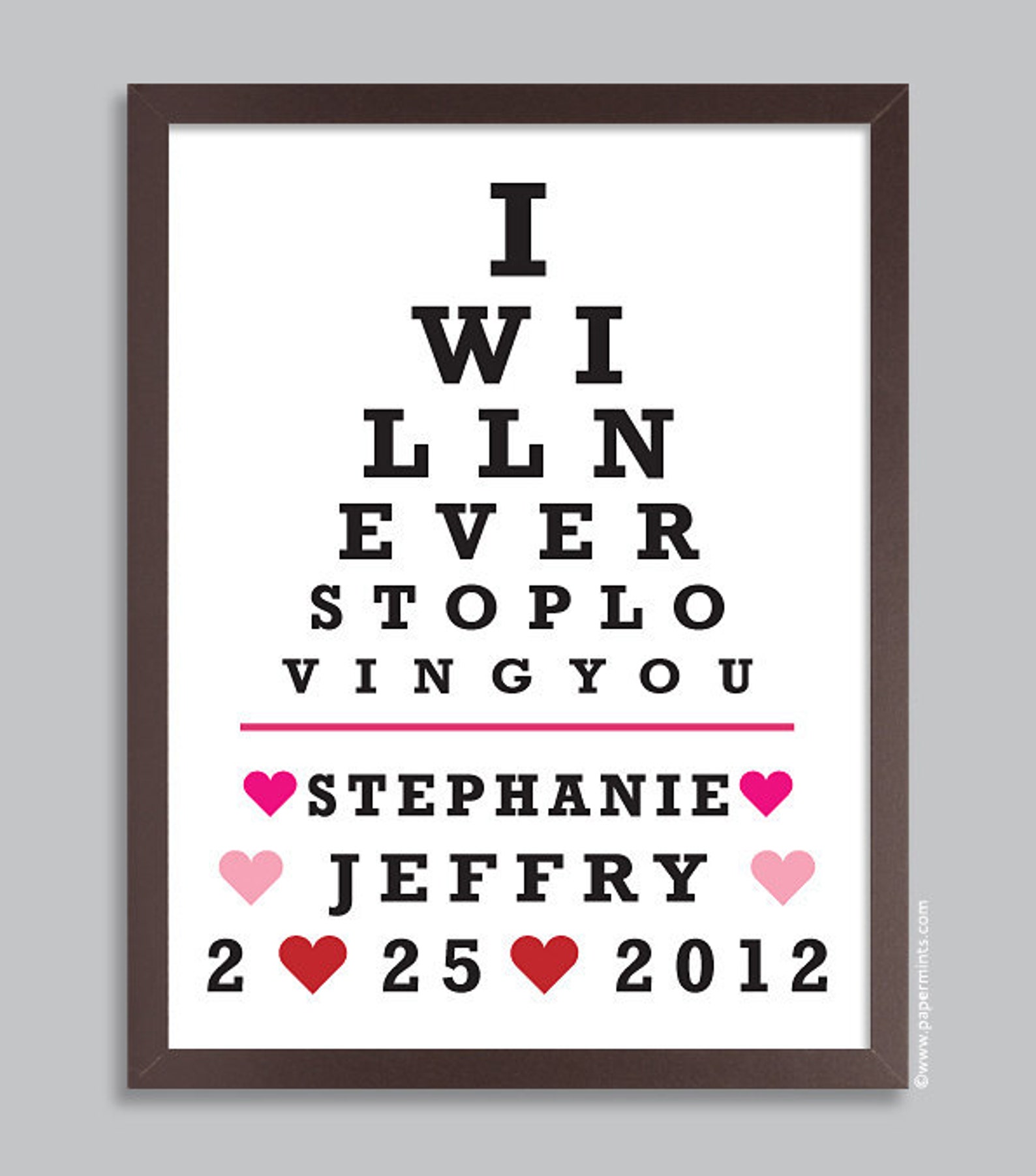 Unique Wedding Invitation Eye Chart Wedding Invitation Set - Etsy