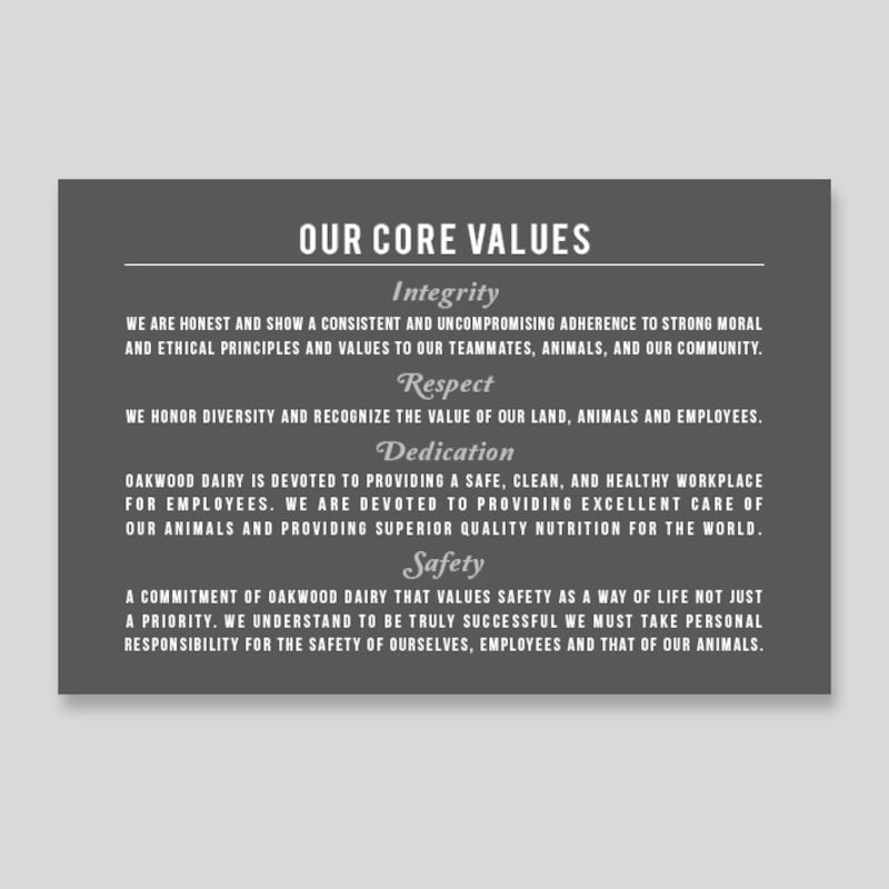 Core Values Poster - Etsy
