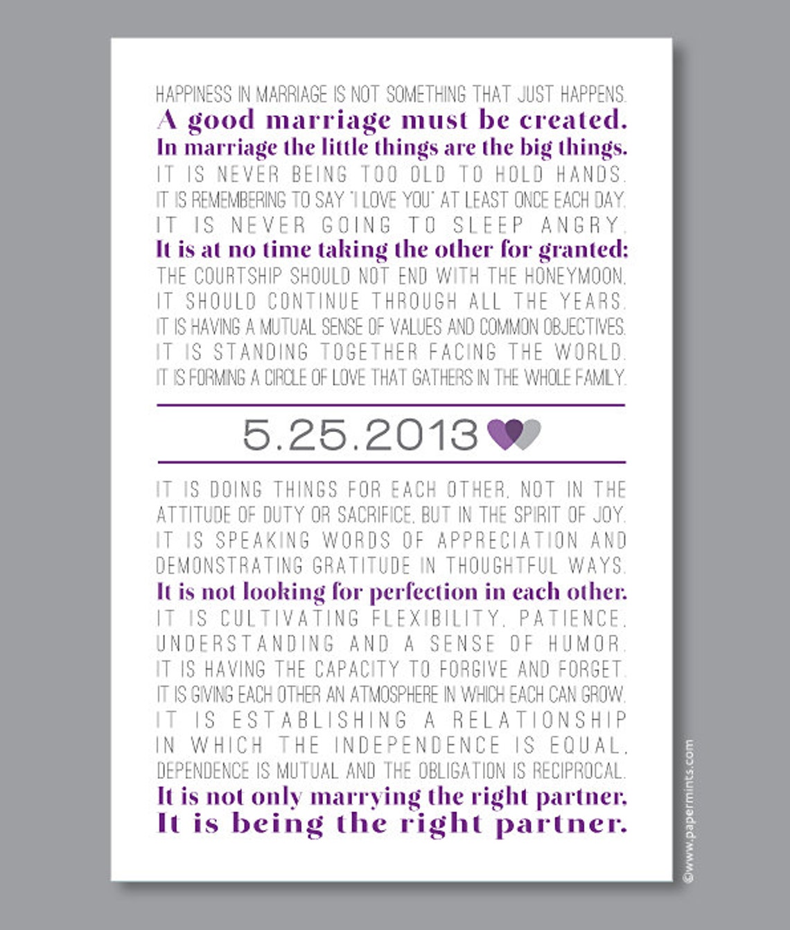 The Art of Marriage Print Wedding Poem with Personalized | Etsy