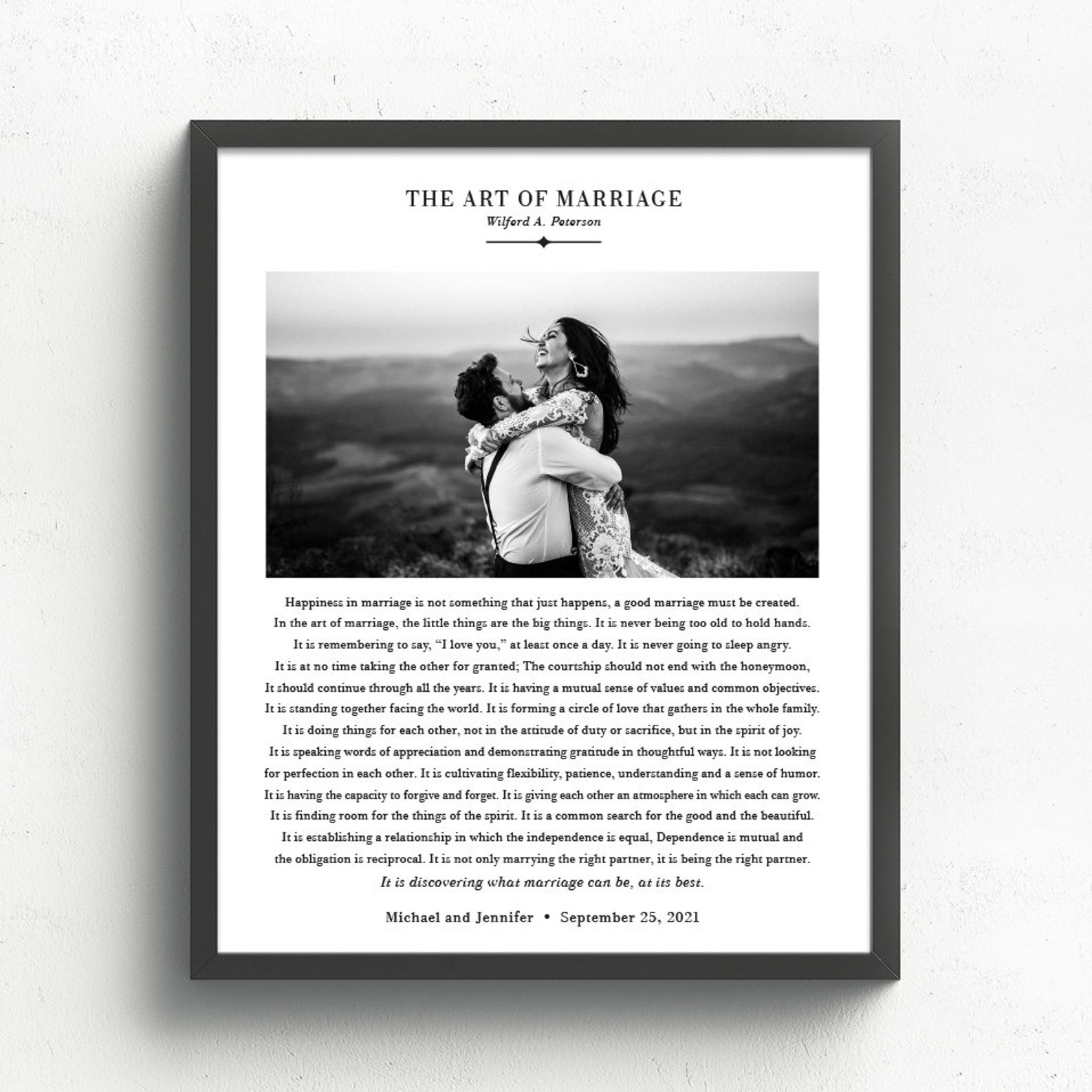 Art of Marriage Marriage Gift Newlywed Gift Photo Wedding | Etsy