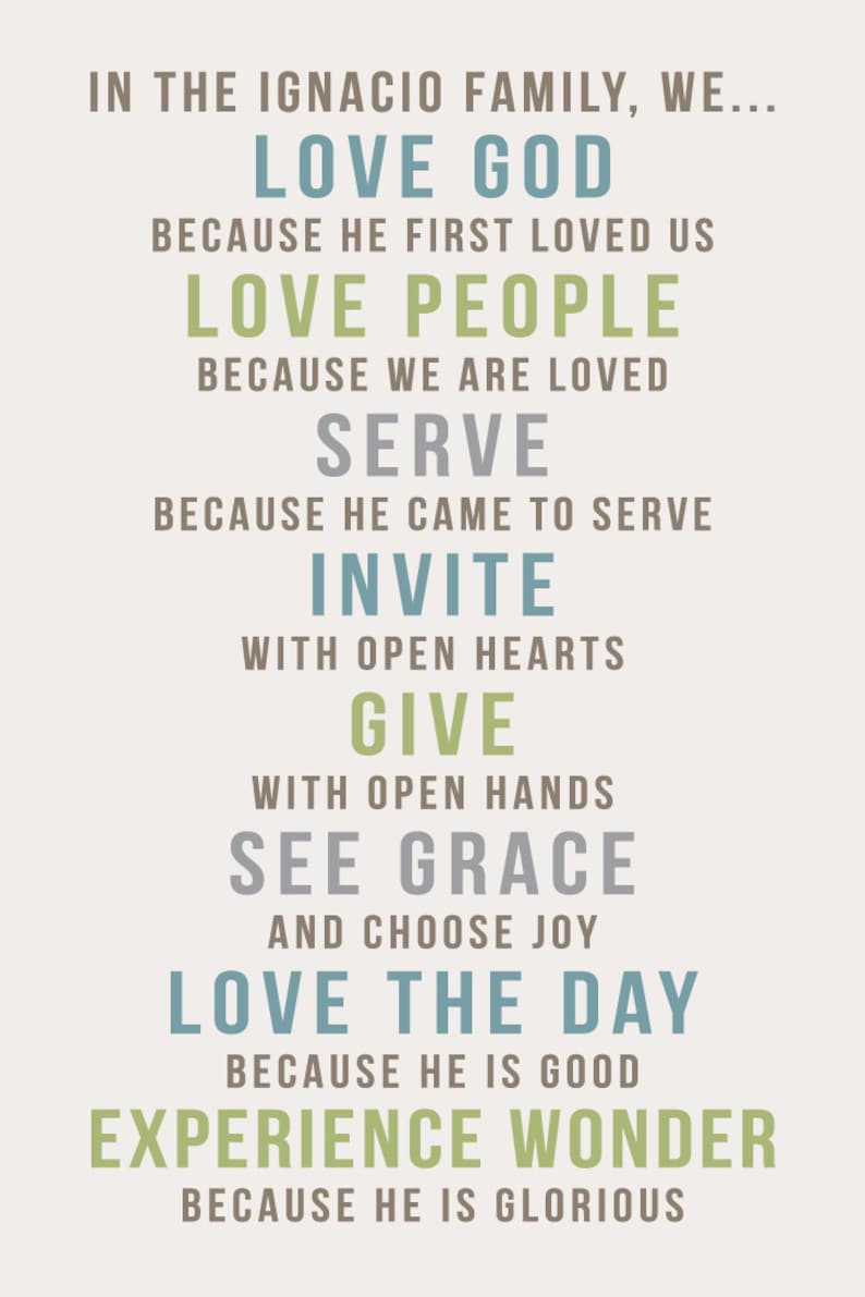 Custom Family Rules Wall Art, Family Creed, Family Values, Family Name ...