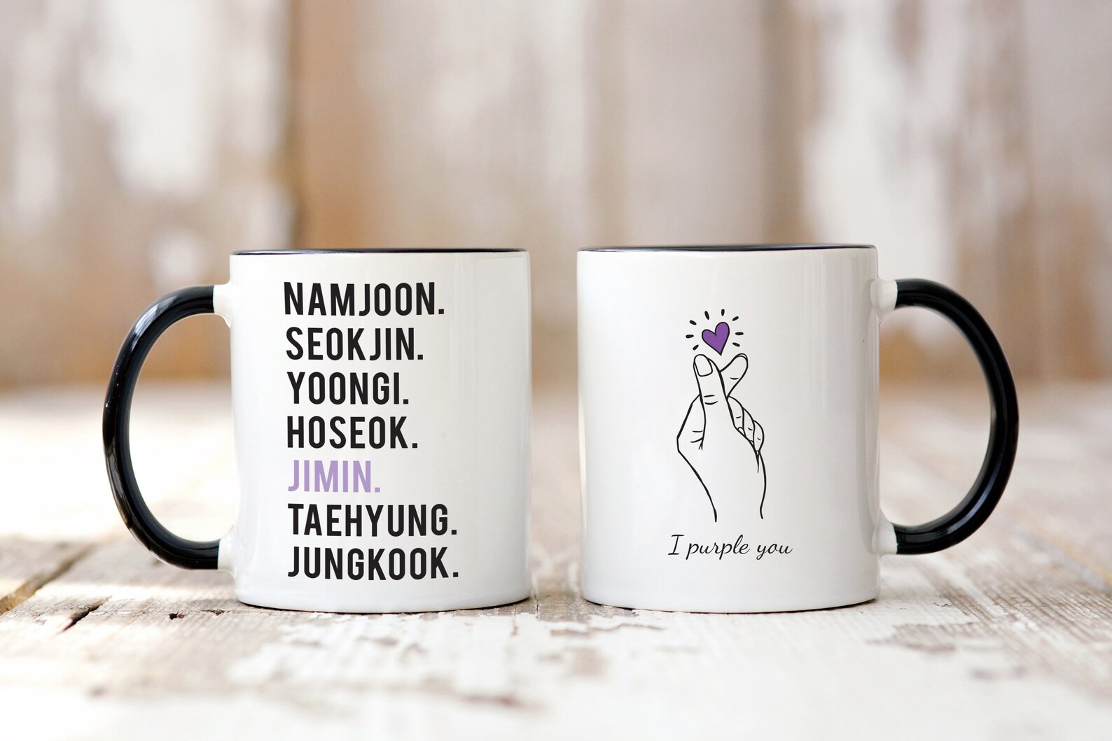 BTS Mug I Purple You Mug Bts Bias Mug Borahae Bts Army | Etsy