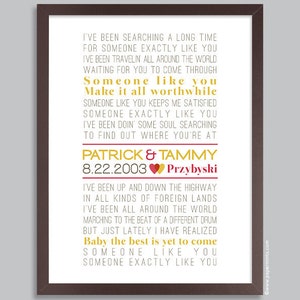 First Dance Lyrics Poster Wedding Song Personalized Wedding | Etsy