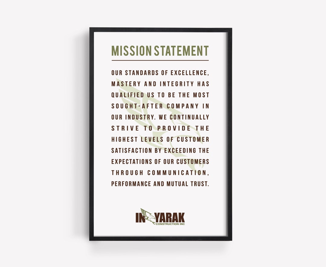 Business Mission Statement, Company Core Values, Company Vision, for ...