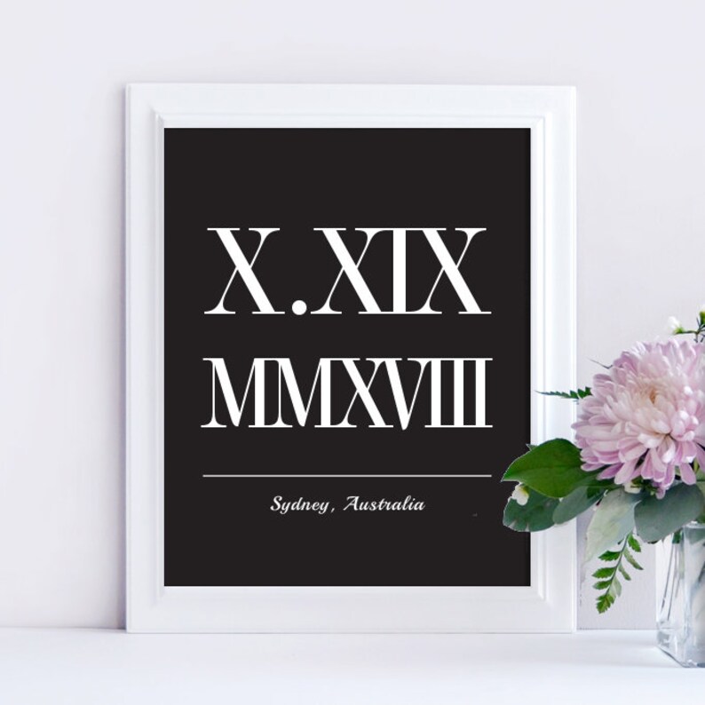 Personalized Anniversary Gift Roman Numerals Wedding Date | Etsy