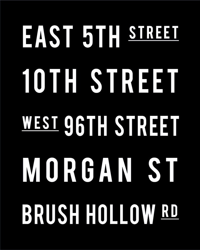 Custom Subway Art Print, Street Names, Favorite Cities Places, Subway ...