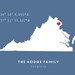 Custom Coordinates, Virginia Map, Personalized Home Coordinates Print ...