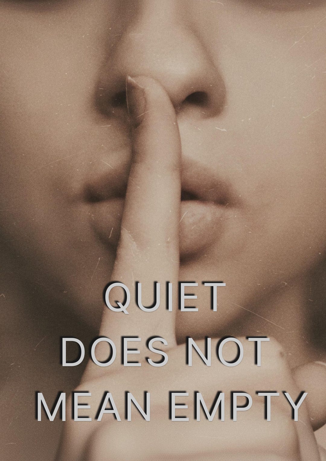 Minimalist 'quiet Does Not Mean Empty' Art Print | Emotional Wall Decor ...
