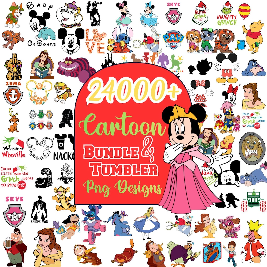 24000+ Funny Cartoon Mega Bundle, Cartoons Clipart, Sublimation Design ...