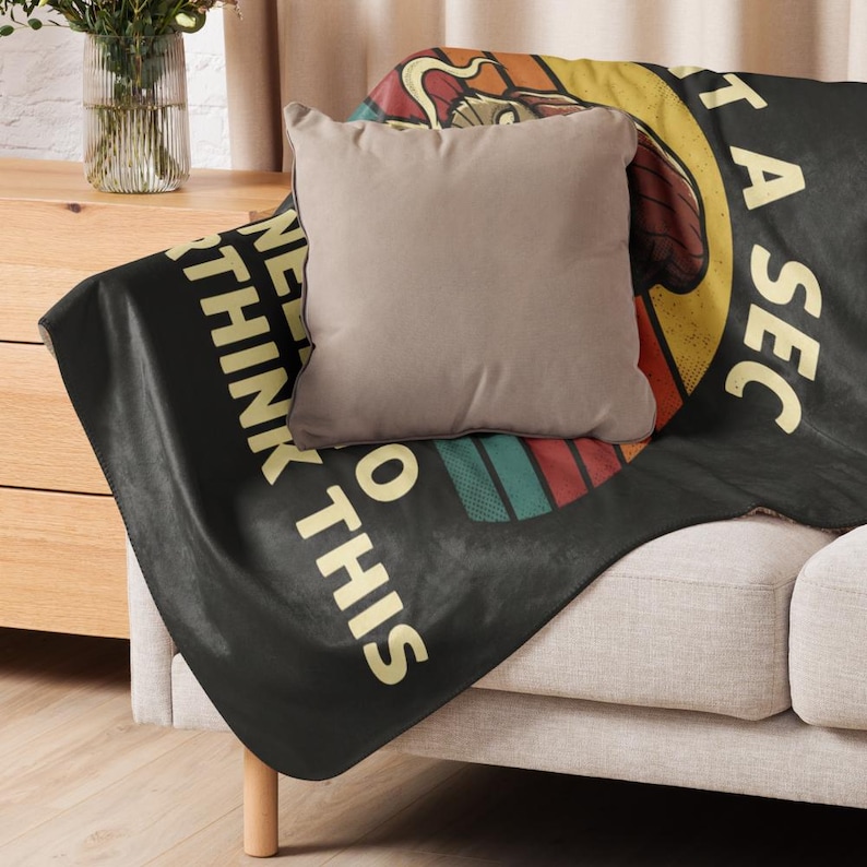 Funny Grumpy Cat Blanket, Retro Overthinking Gift - Etsy