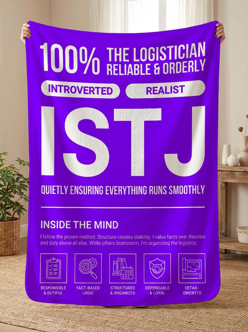 ISTJ Personality Blanket, Myers Briggs Throw, MBTI Personality Type ...