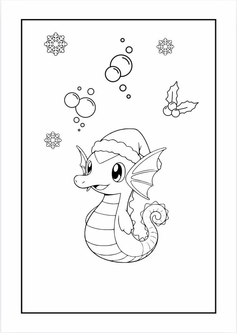 Pokemon Winter Coloring - Etsy