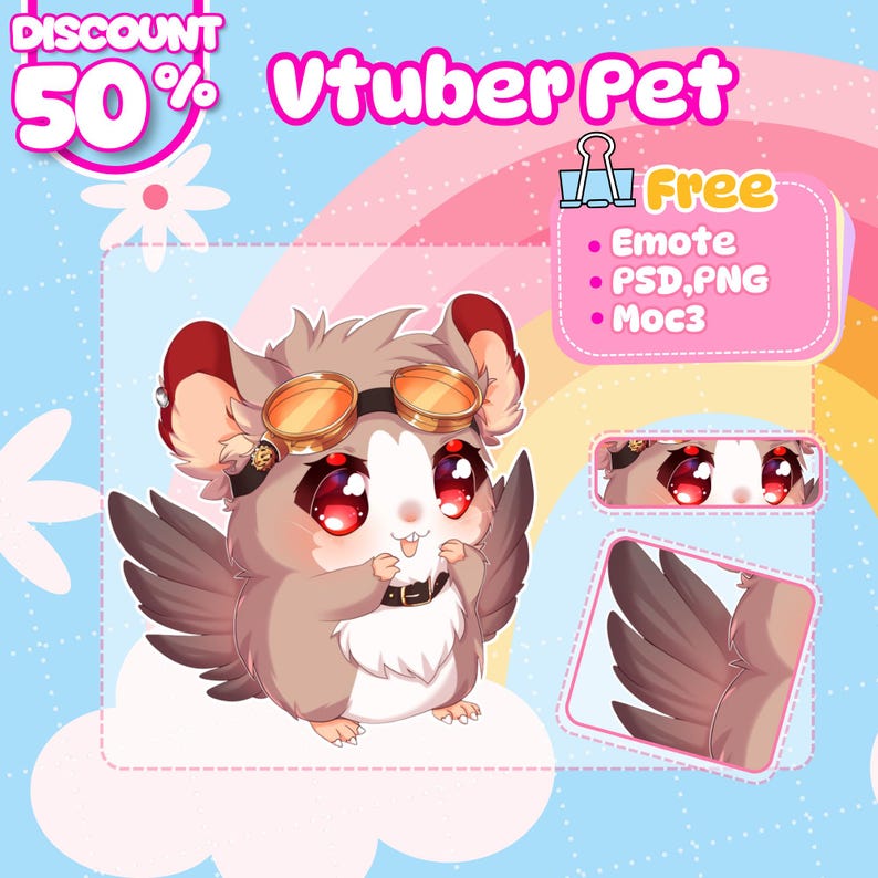 Custom Vtuber Pet | Cute Animated Companion Avatar Commission for ...