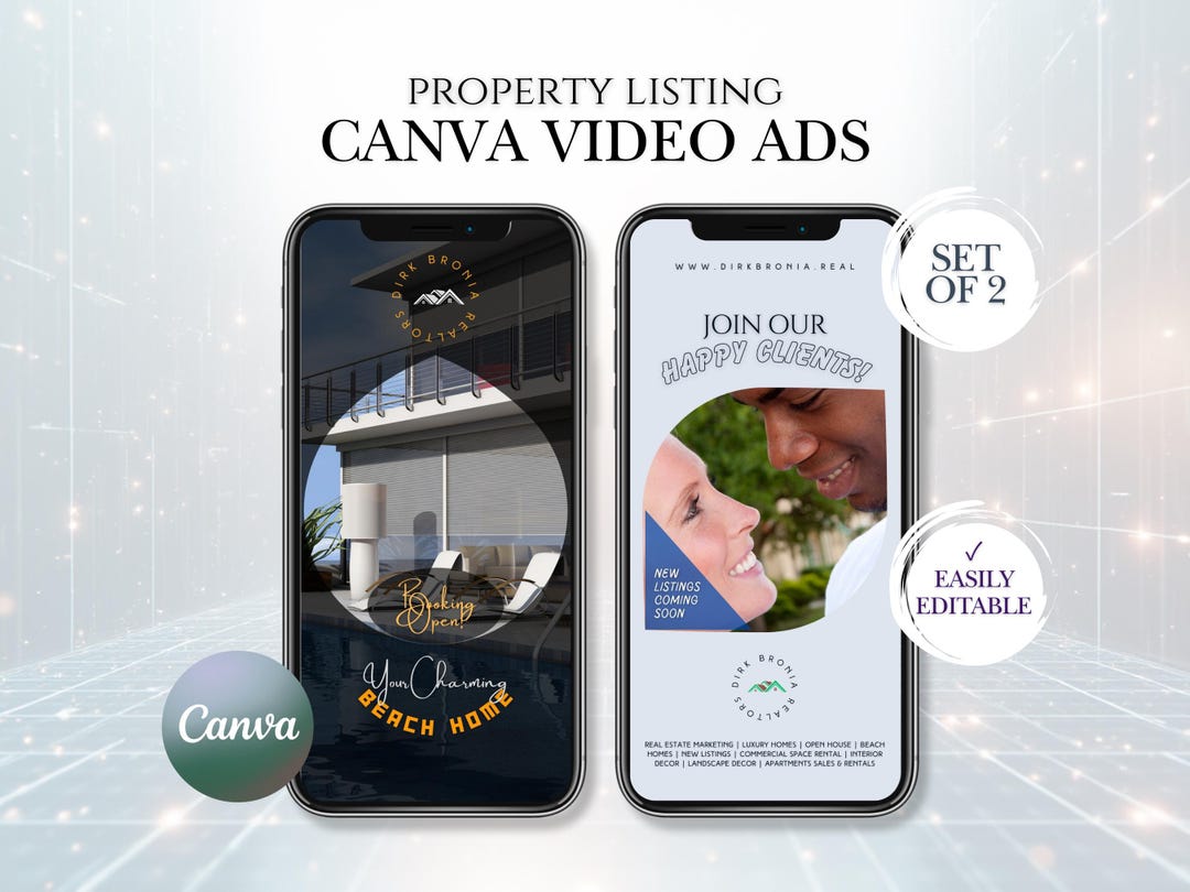 Property Listing Canva Video Template for Beach House Decor Editable ...