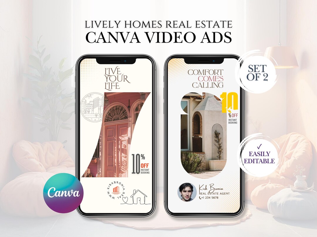 Canva Property Listing Video Templates - Editable for Instagram Tiktok ...