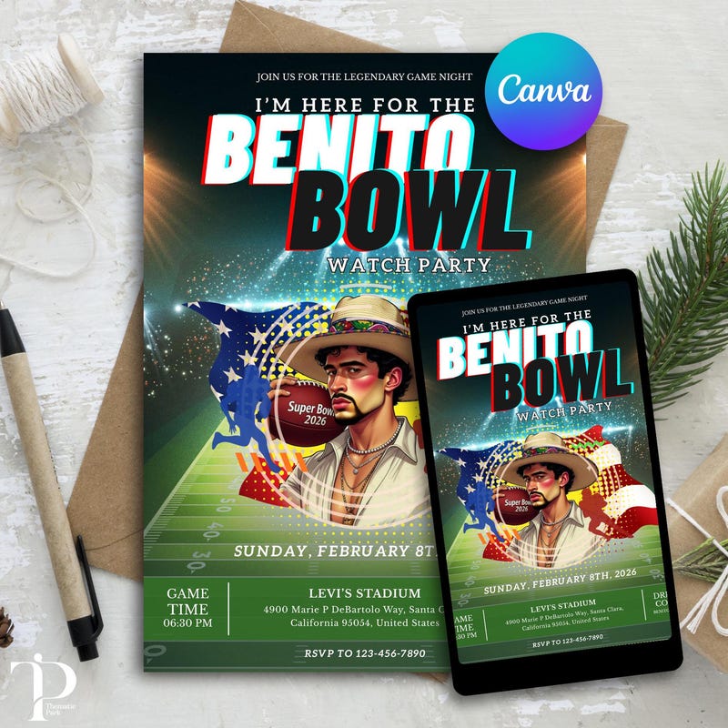 Bad Bunny Bowl Invite - Etsy