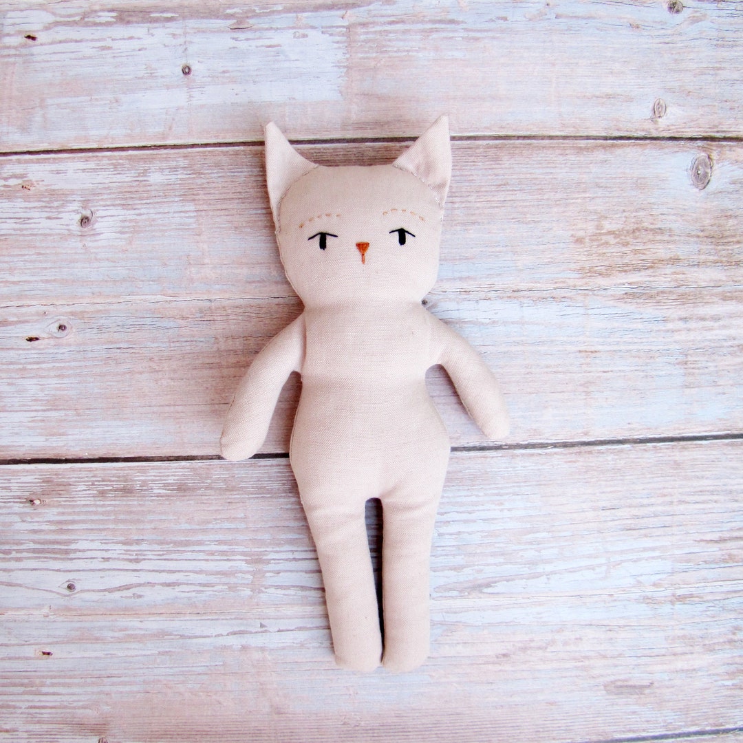 Cat PDF Pattern - Beginner Sewing Project to Make a Simple 25 Cm Tall ...