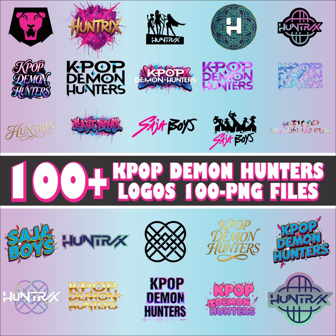 K-pop Huntrix Logo Pack by Demon Hunters Cosplay100 + Logos, Saja Boys ...