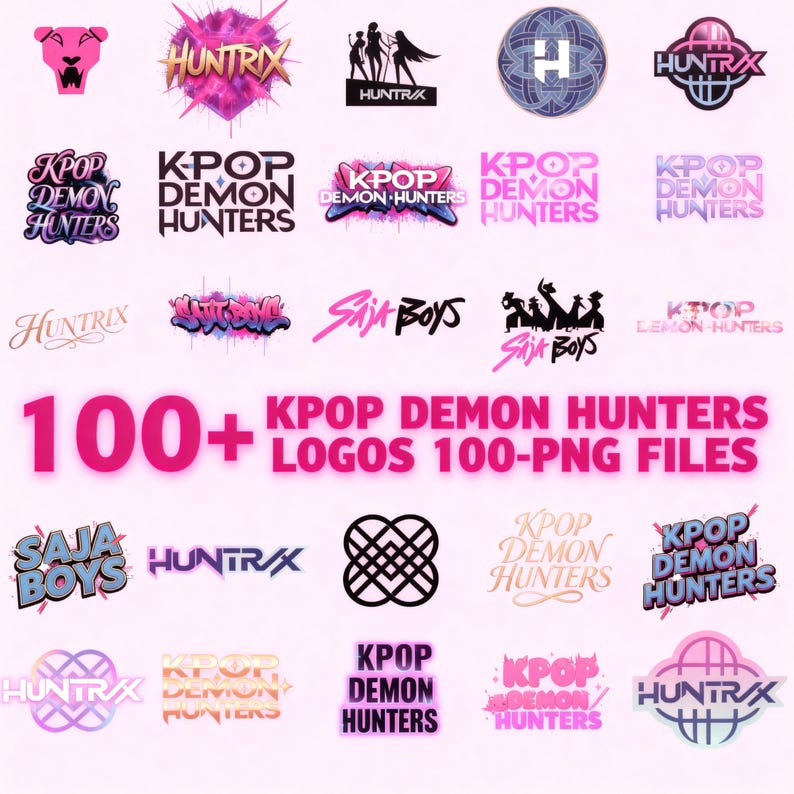 Kpop Demon Hunters Pnglogos , Kpop Idol Group Shirt, Huntrix Png Design ...