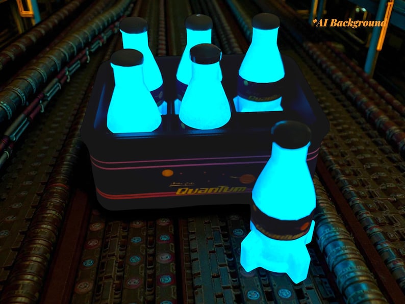 Set of 6 Miniature Fallout Nuka-cola Bottles in a Crate - 6 Flavours to ...