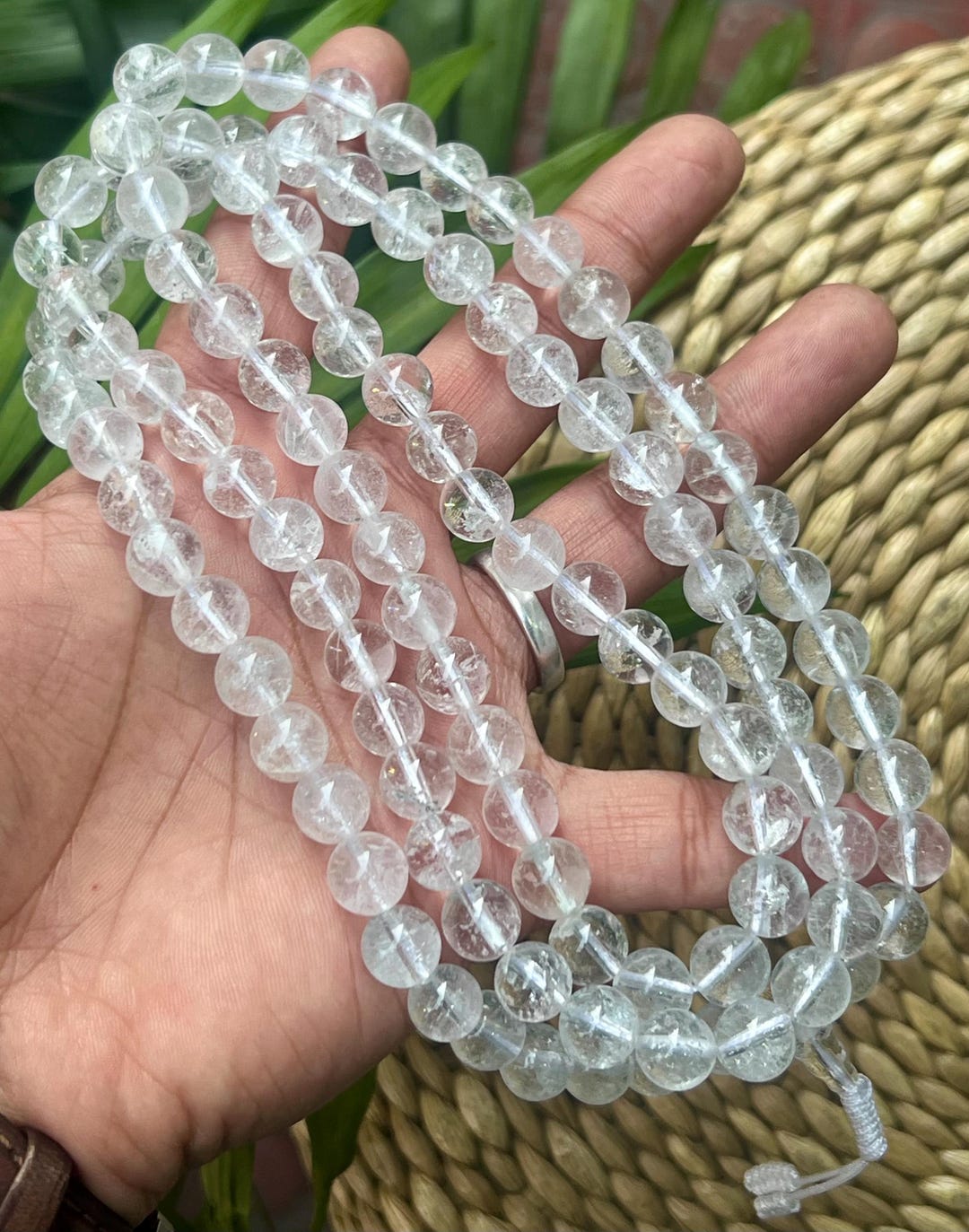 Himalayan Quartz Crystal 108 Japa Prayer Mala From Ganesh Himal ...