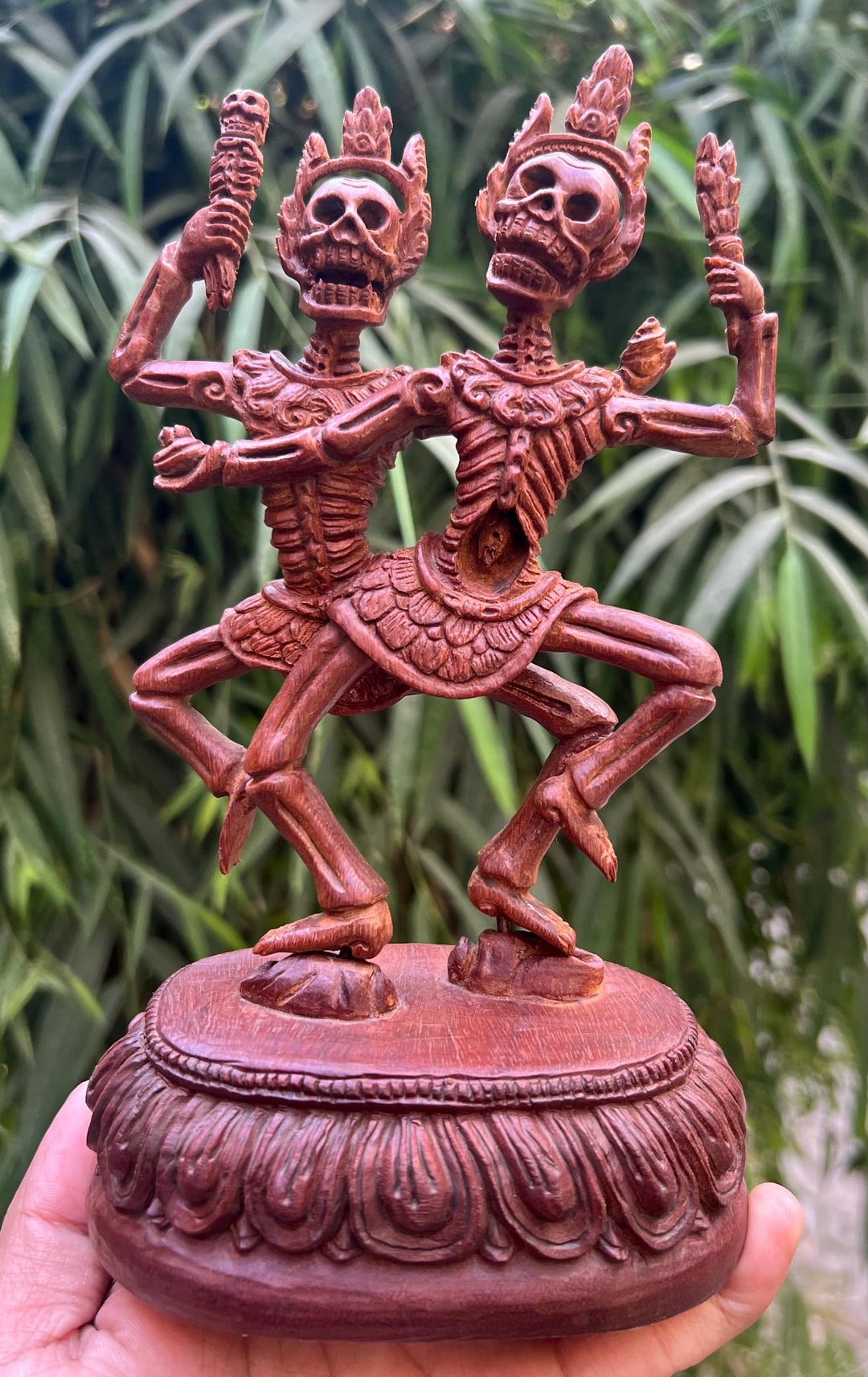 Citipati (chitipati) Wood Sculpture | Traditional Himalayan Buddhist ...