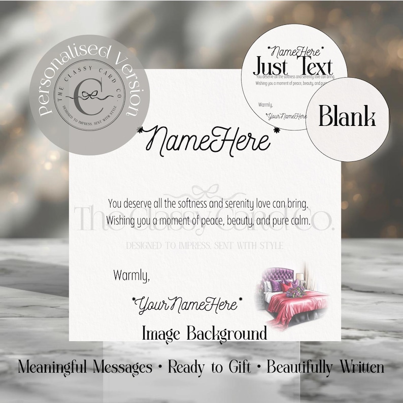 Relax Unwind Feel Loved | Custom Name Self Care Love Card, Thinking of ...