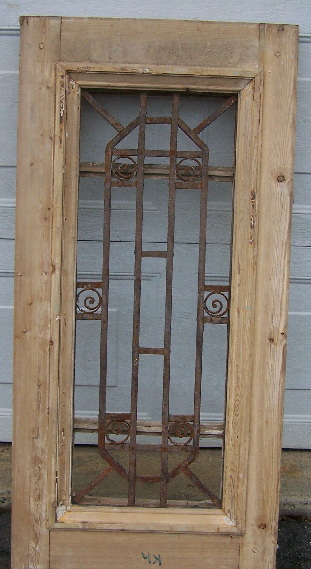 Window,antique Pediment Window With Iron Panel;salvage Window,rustic ...