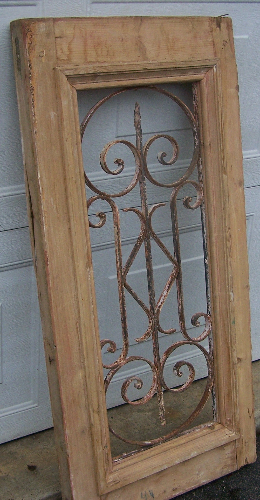 Windowantique Pediment Window With Iron Panelsalvage - Etsy