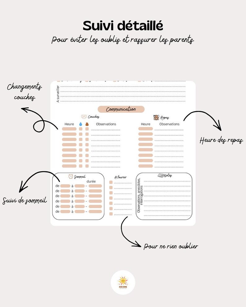 Printable Baby Communication Book (PDF) | Nanny/nursery Handover ...