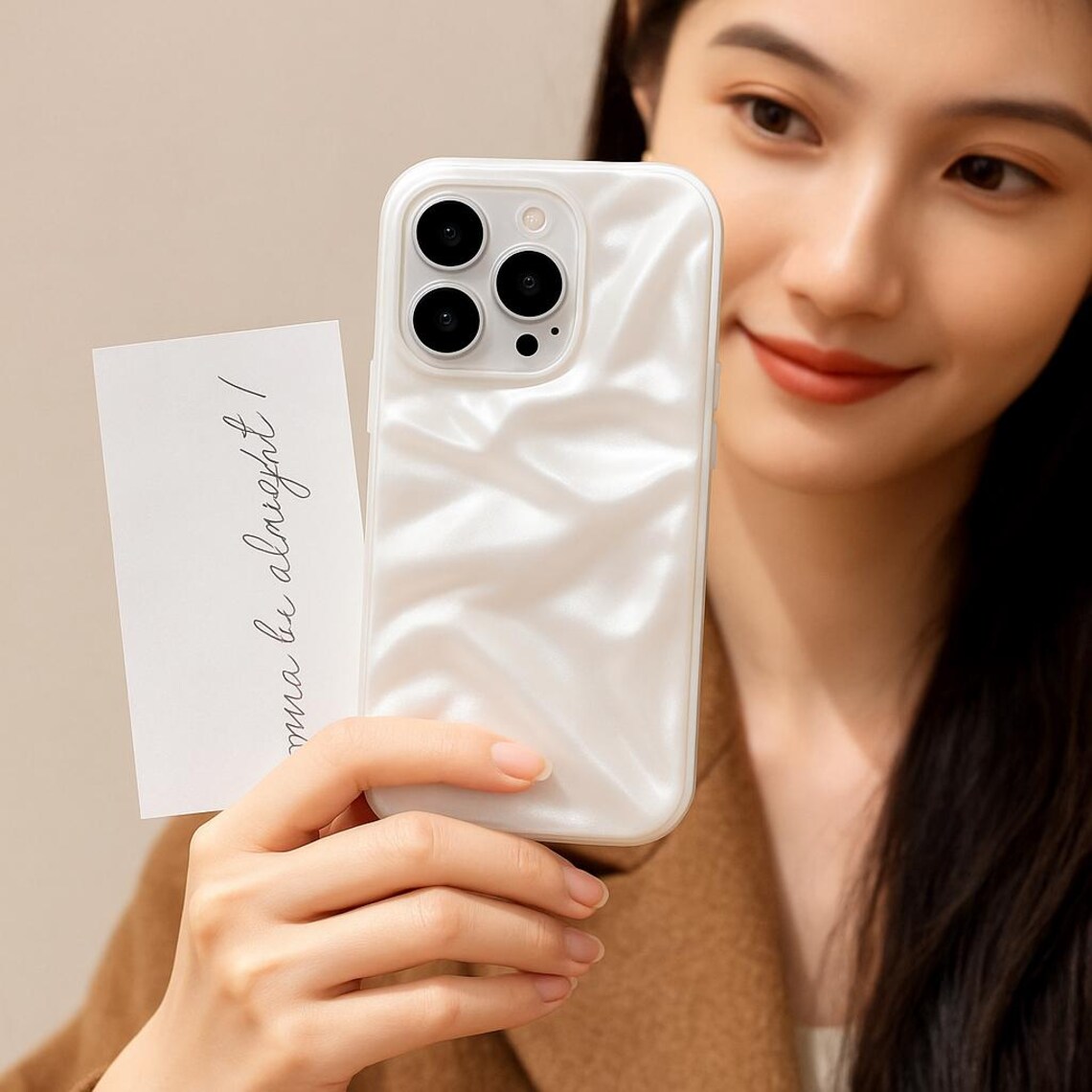 White Pearl Texture Stylish Glossy iPhone Case - Etsy