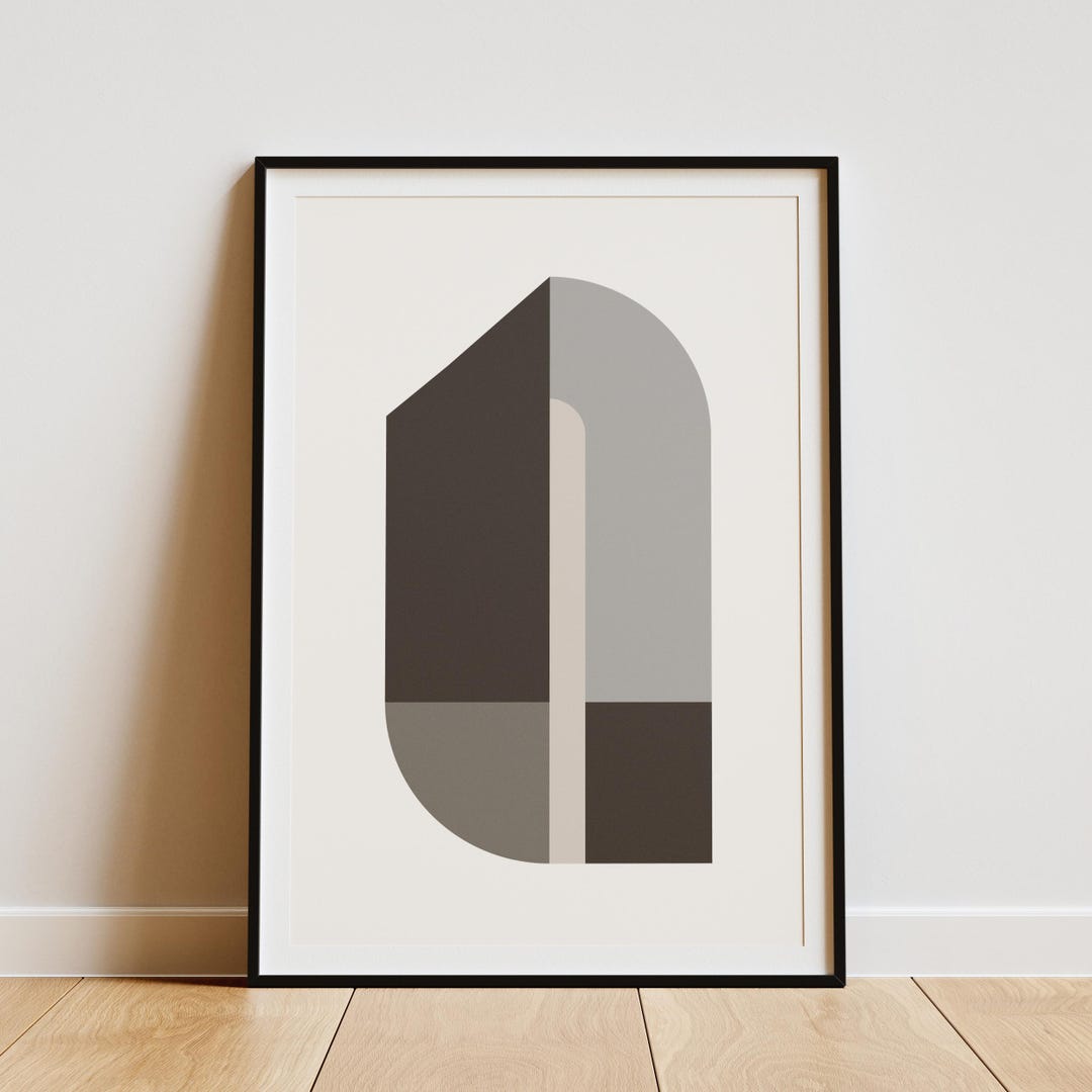 Abstract Block Poster — Neutral Contemporary Decor - Etsy