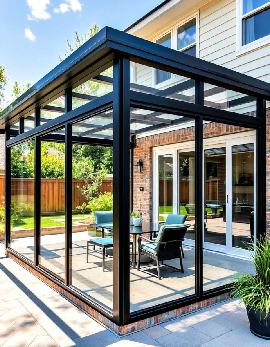 Custom Glass Sunroom Full House Window Door Package - Made-to-order All ...