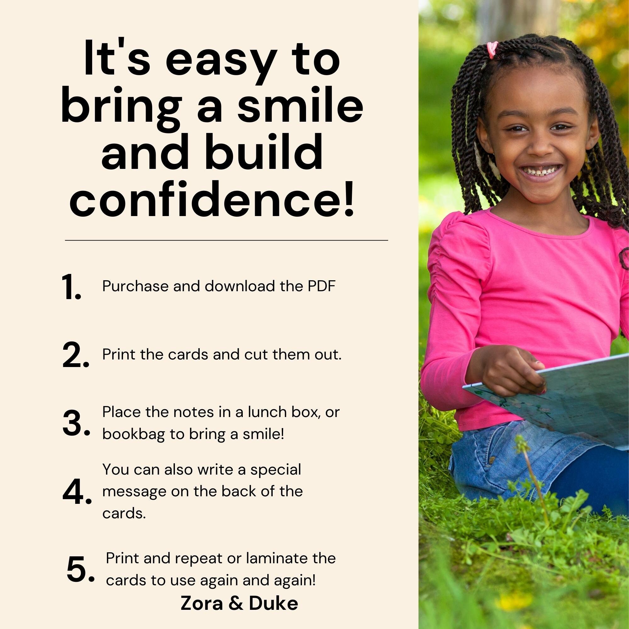 Notes for African American Girls, Lunchbox Notes for Girls, Positive ...