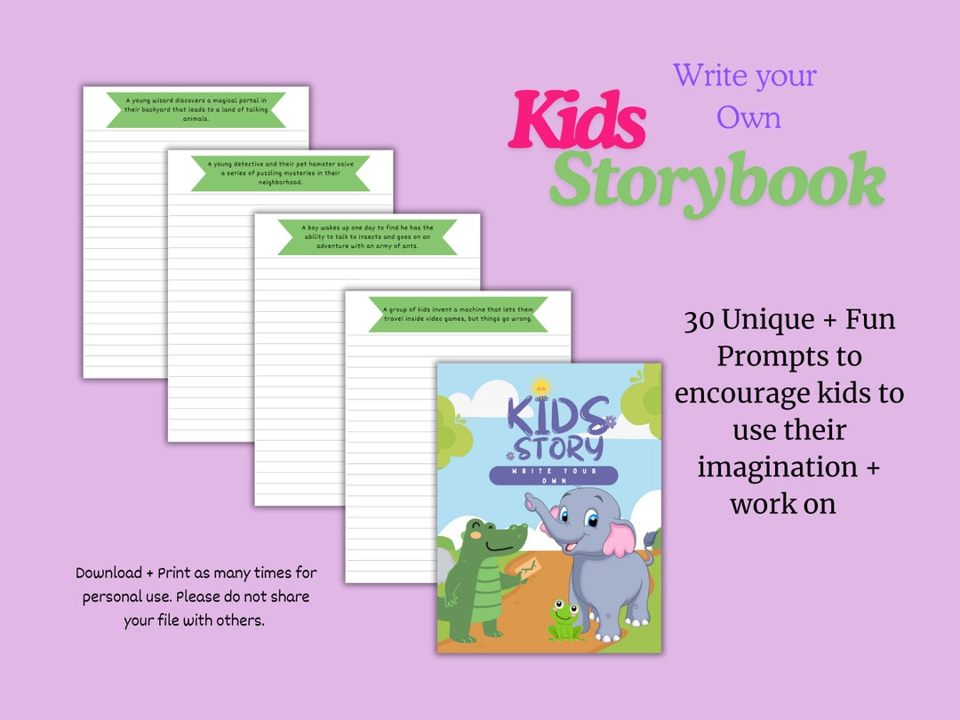 Kids Storybook 30 Imaginative Prompts | Downloadable Printable ...