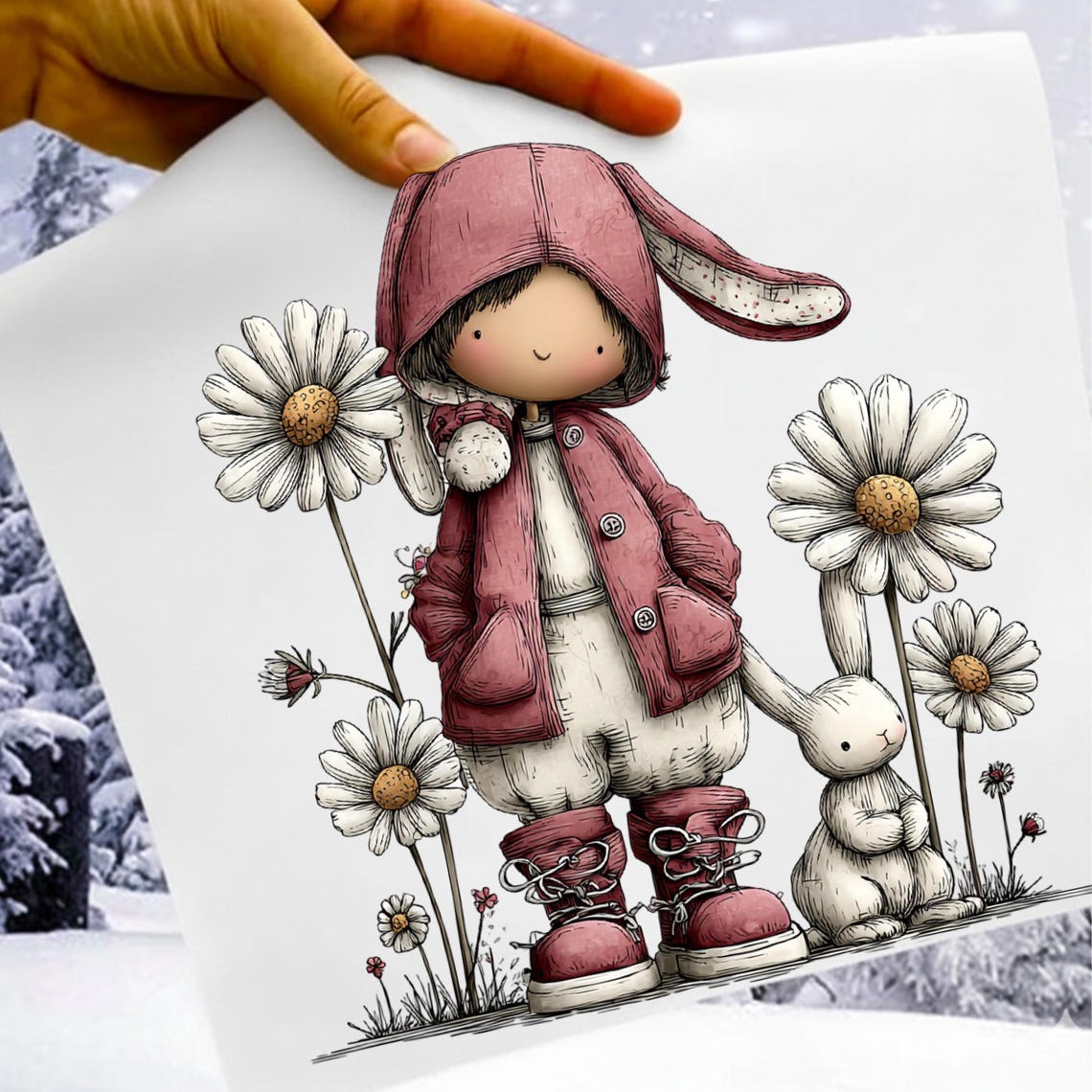 Whimsical Valentine’s Day Kids Clipart Bundle – Cute Floral Children ...