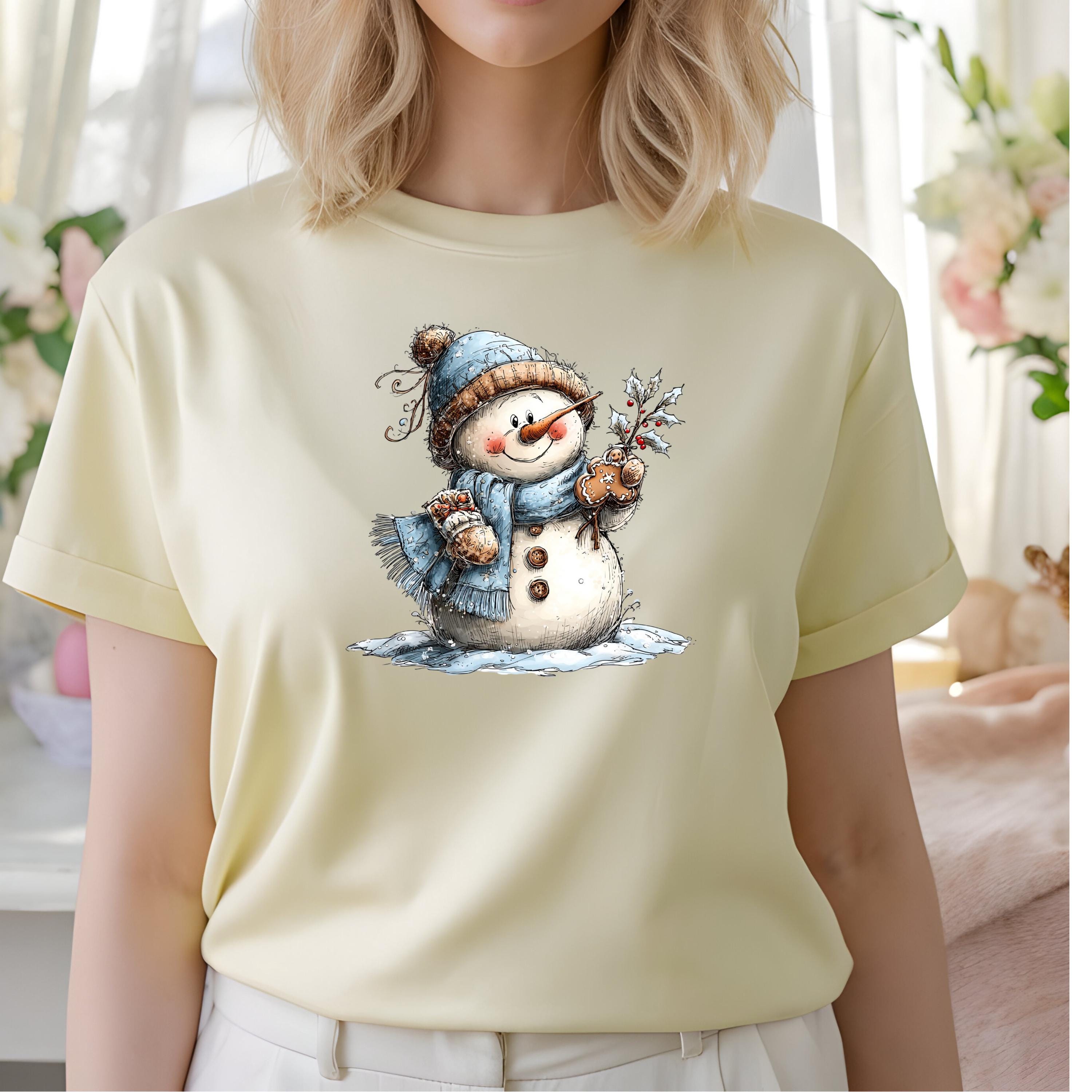 Whimsical Snowman Christmas Clipart: Festive Holiday Graphics (digital ...